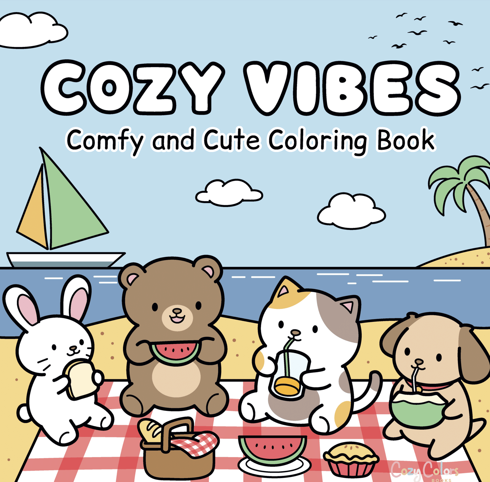 Cozy Vibes Coloring Book | Stress Relief Printable Coloring Pages